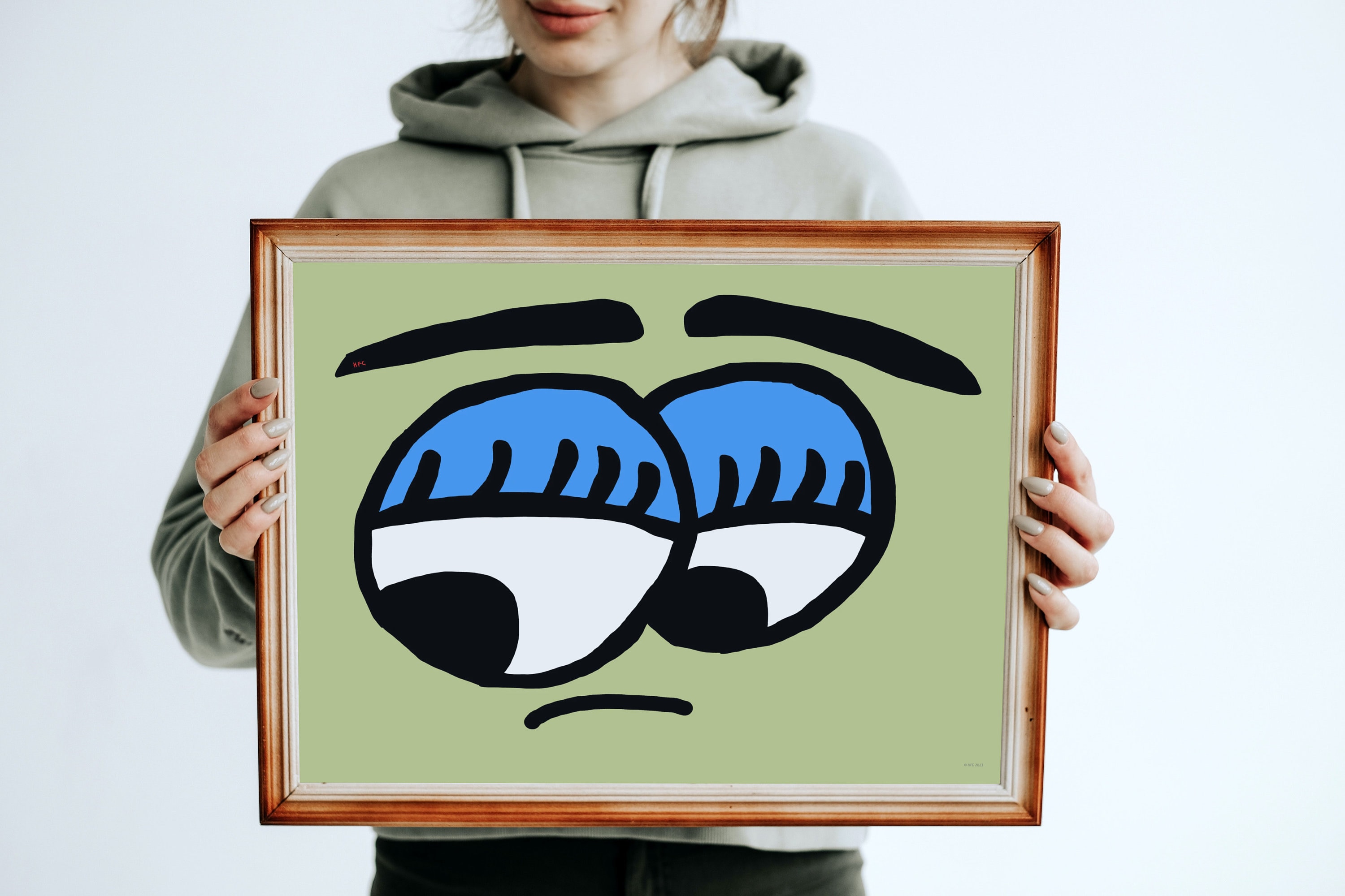 Side Eye Cartoon Eyes Poster Digital Download Art - Etsy