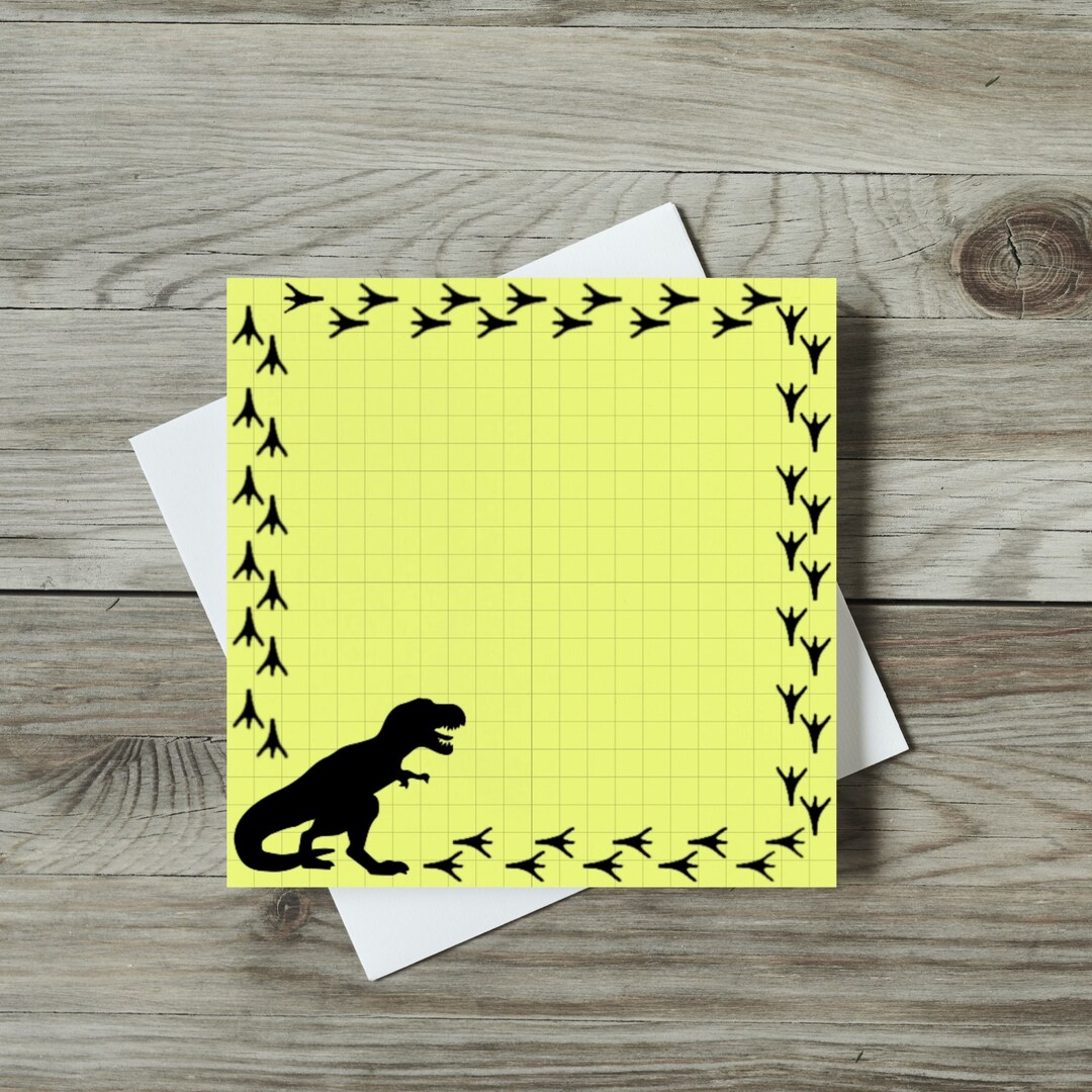 T-rex Sticky Pad Design - Dinosaur Design - Dinosaur PNG - Sticky Note ...