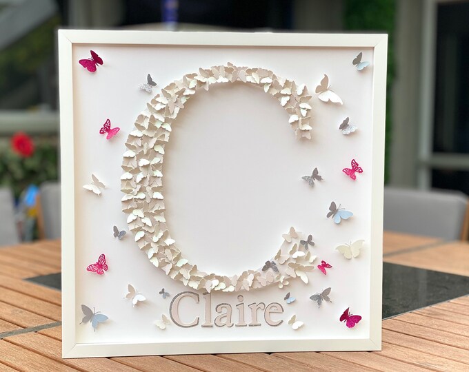 Butterflies Letters, Personalised Name Alphabet Nursery Letter Wall Art ...