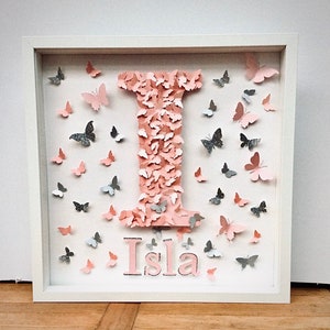 Butterflies Letters, Personalised Name Alphabet Nursery Letter Wall Art ...