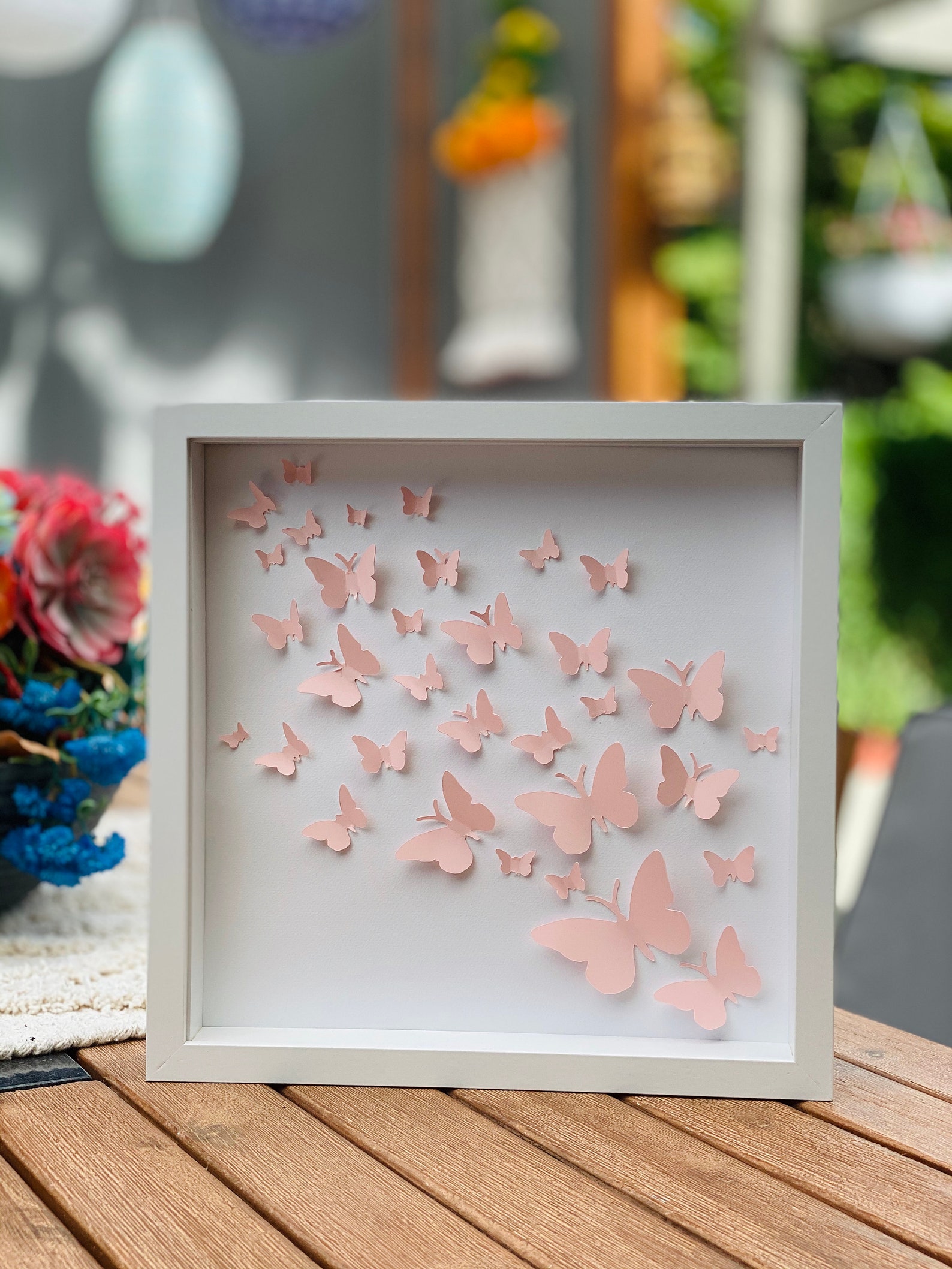 Wall Art Set of 2 Small Frames Nursery Decor - White and Pastel Pink - Etsy