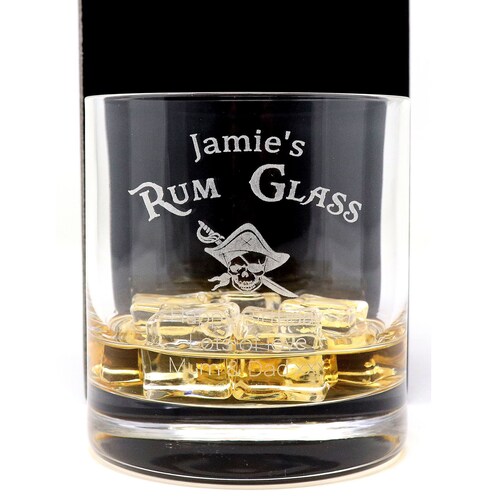 Engraved Rum Glass Personalised Whisky Glasses Birthday | Etsy UK