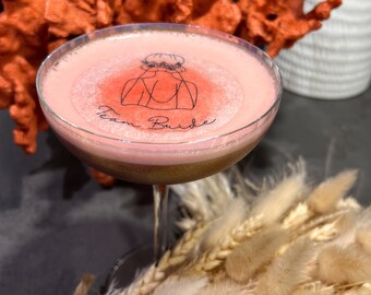 Personalised Kiss the Miss Edible Drink Toppers 1 Sheet | Etsy UK