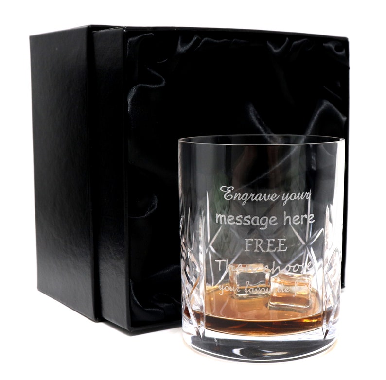 Engraved Personalised Crystal Whisky Tumbler Glass Ideal Etsy