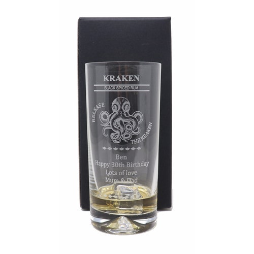 Engraved/personalised RUM Crystal Tumbler Glass Gift for - Etsy