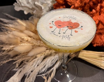 Personalised Kiss the Miss Edible Drink Toppers 1 Sheet | Etsy UK