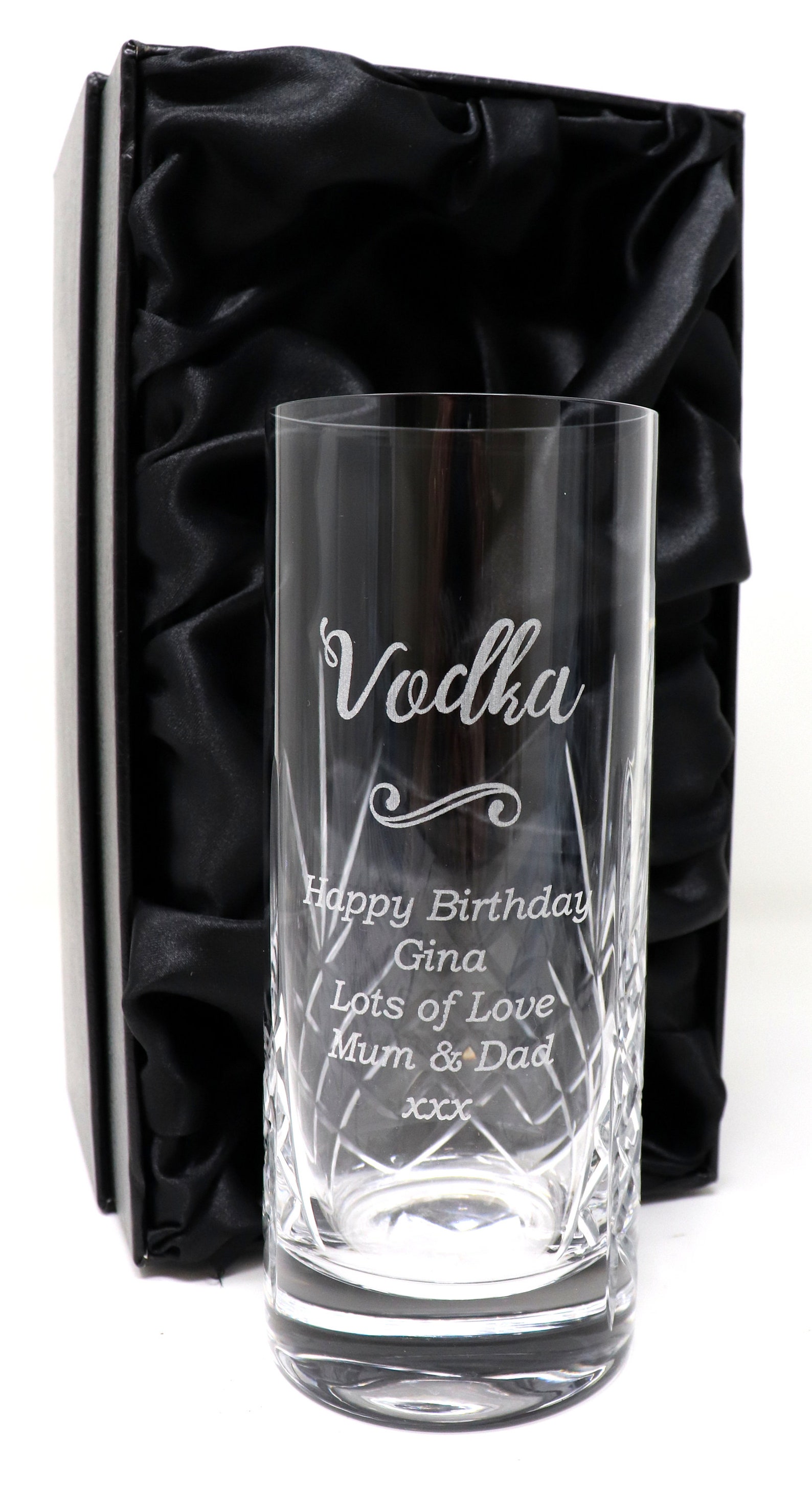 Engravedpersonalised Vodka Design Crystal Highball Glass T Etsy Uk