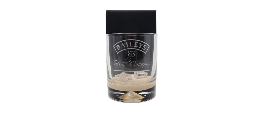 Personalise Engraved Dimple Glass Tumbler - Baileys Label Design (for ...