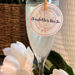 Personalised Hen Do Edible Drink Toppers (1 Sheet) - Etsy UK