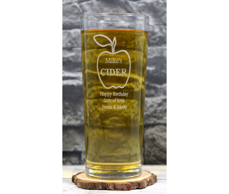 Engraved/personalised Cider Apple Design NEW Pint Glass Gift - Etsy