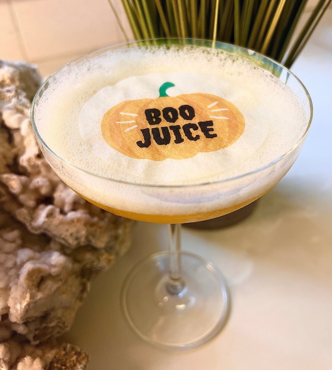 Halloween boo Juice Design Edible Drink Toppers 1 Sheet - Etsy