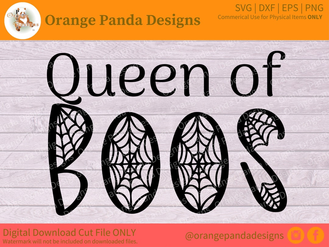Queen of BOOS Svg. Spooktacular Halloween Design. Funny Halloween SVG ...