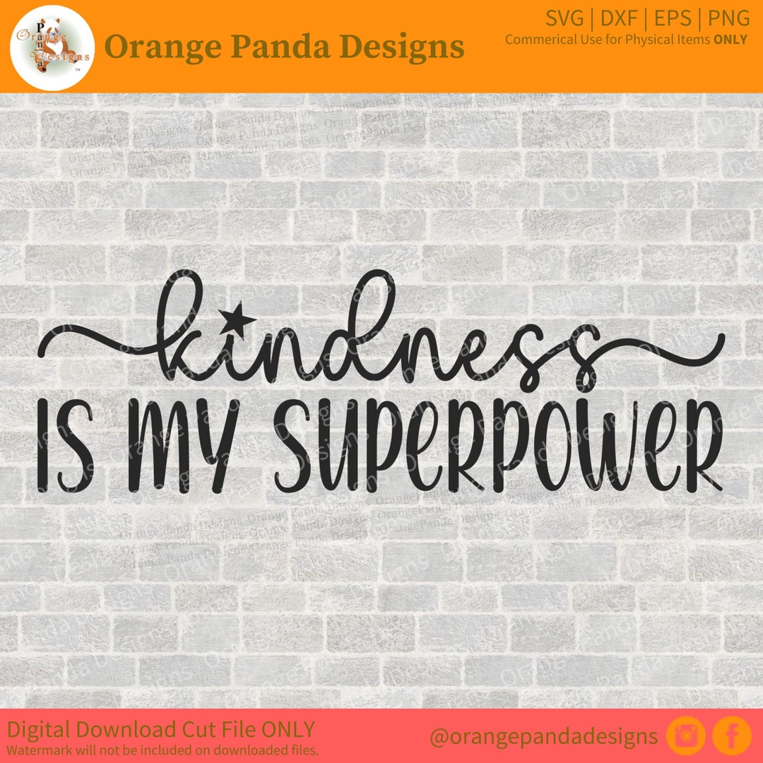Kindness is My Superpower SVG. Positive Affirmation Wall Art Decor ...