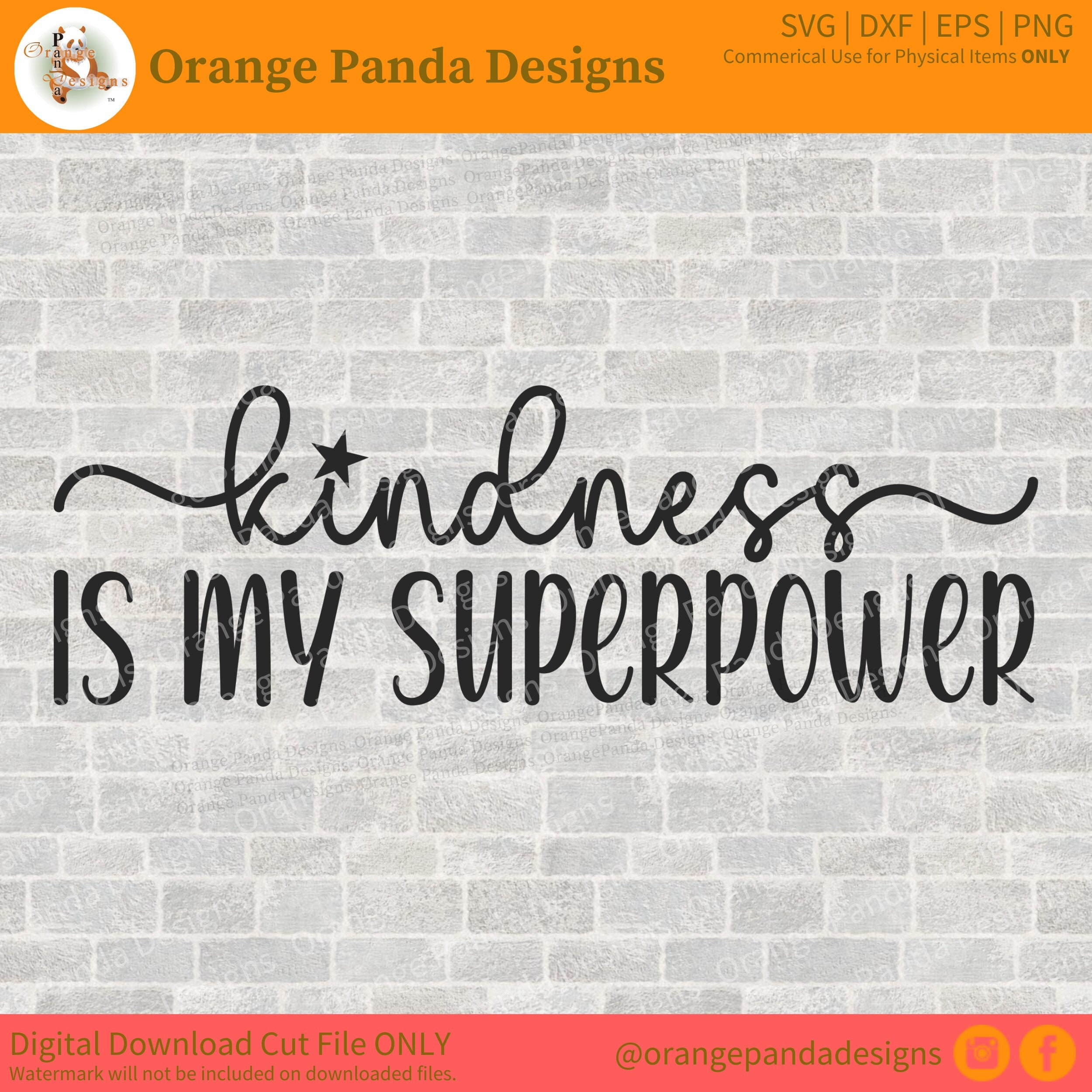 Kindness is My Superpower SVG. Positive Affirmation Wall Art Decor ...