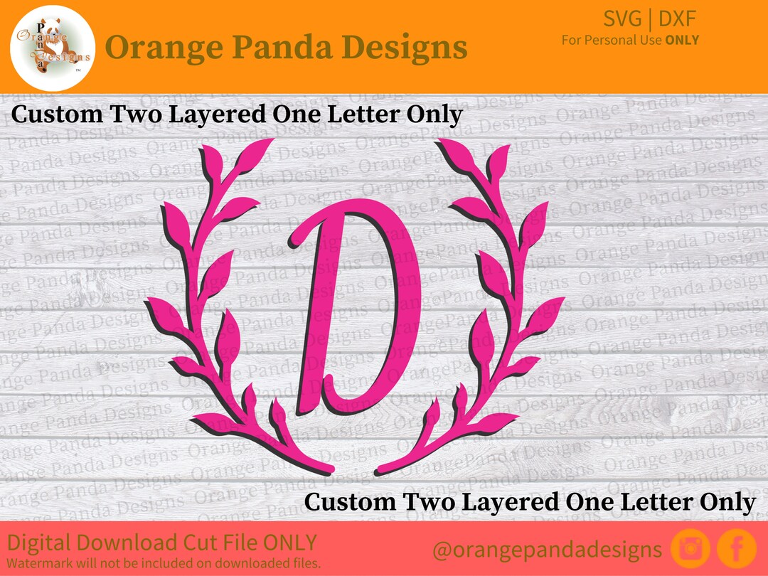 Custom Layered Digital Decal. Personalized Vinyl Cut Template. Custom ...