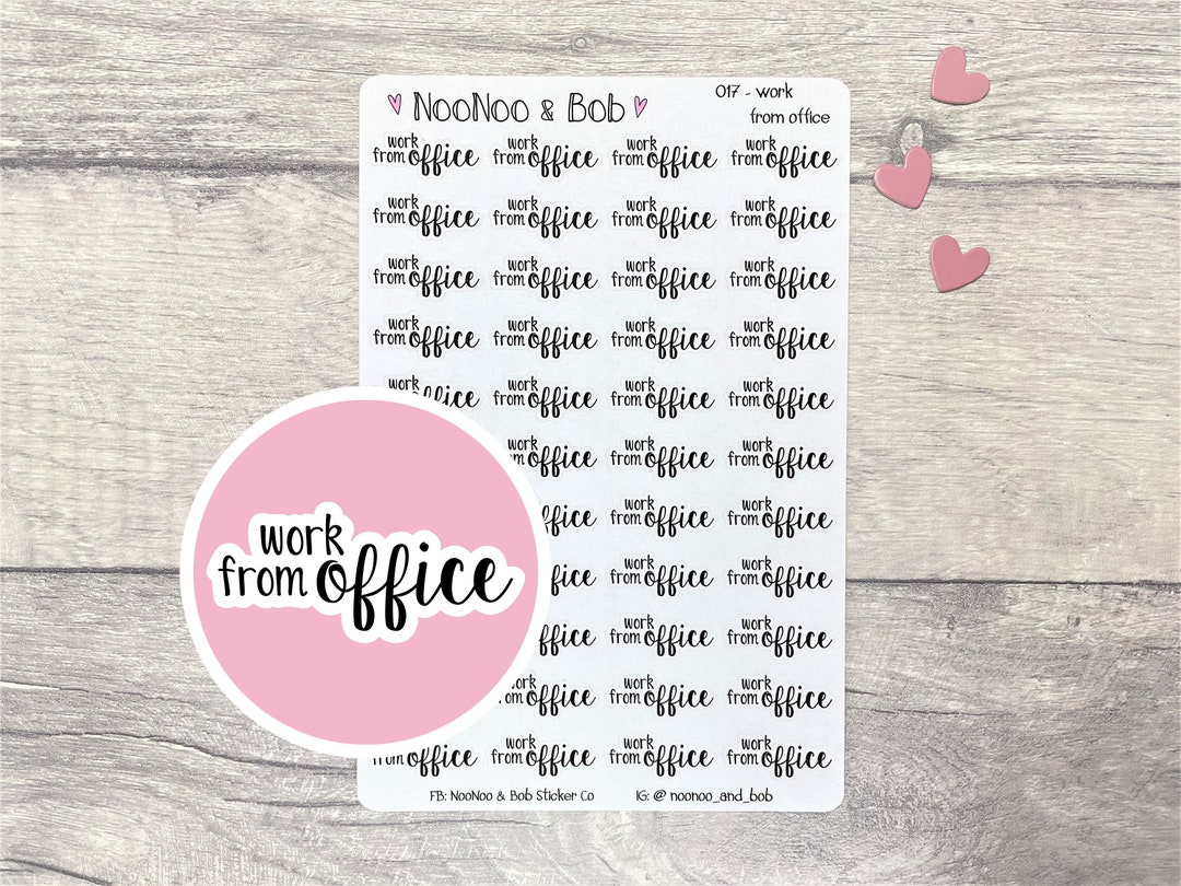 Work From Office Planner Stickers - Work Planner Stickers - Header ...