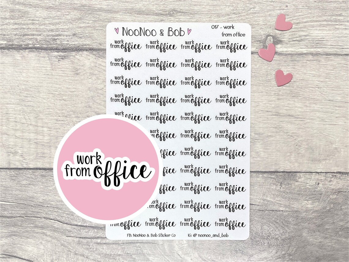 Work From Office Planner Stickers Work Planner Stickers | Etsy