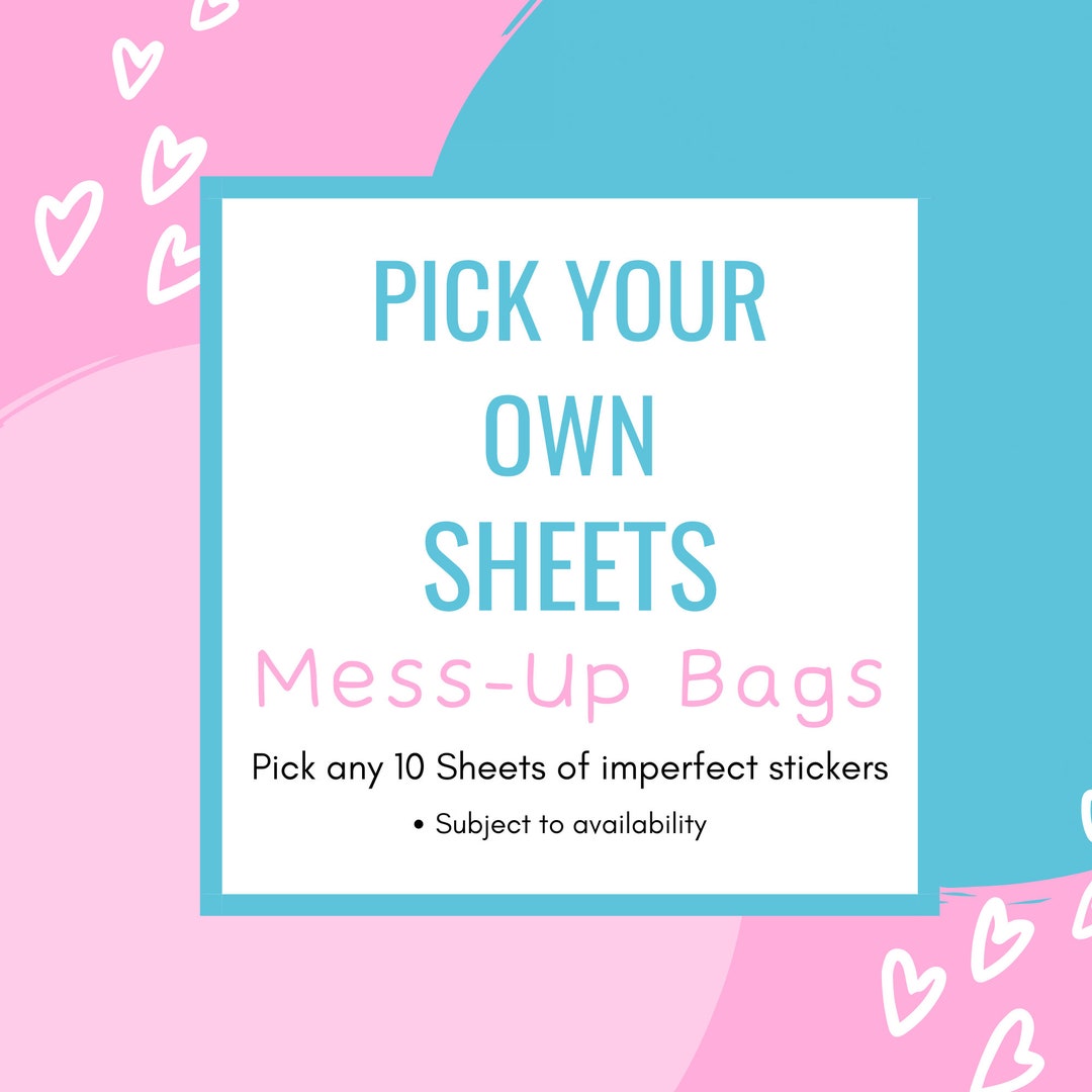 Pick Your Own Mess up Bag - Oops Planner Stickers - Mess up Planner ...