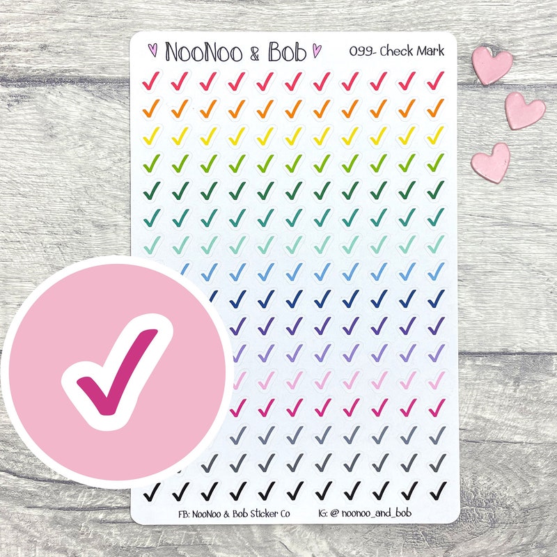 Tick Stickers - Etsy UK