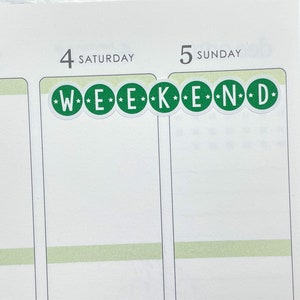 Weekend Planner Stickers - Weekend Script - Weekend Banner Stickers ...