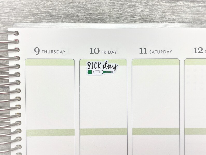 Sick Day Script Planner Stickers Sick Leave Stickers Day - Etsy UK