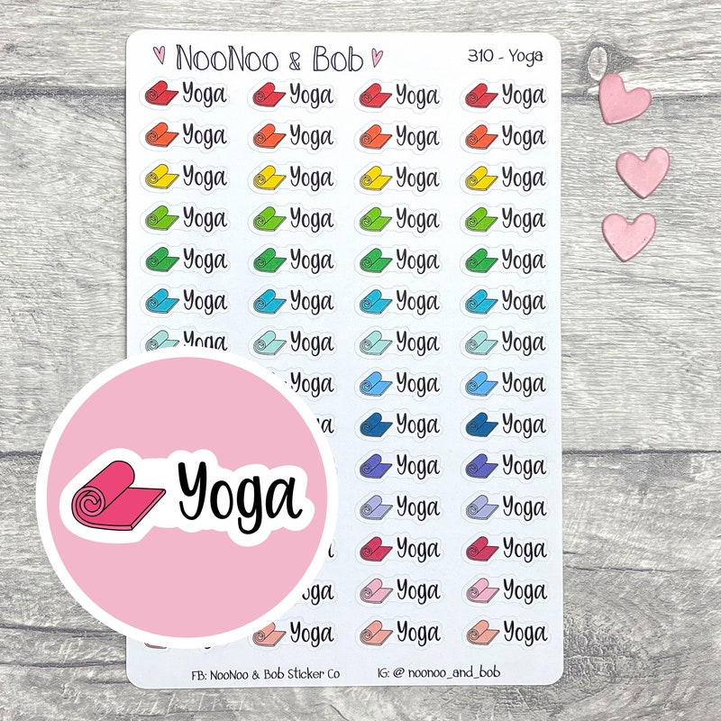 Yoga Stickers - Etsy