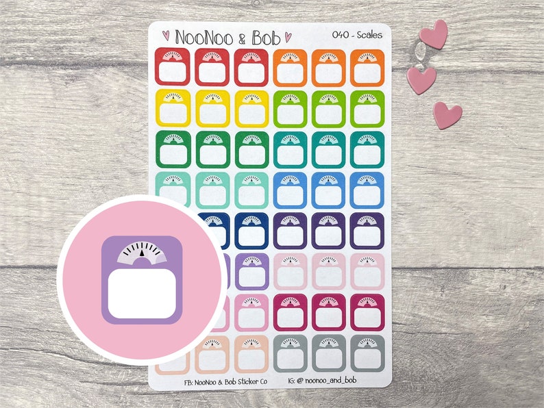 Weight Scales Planner Stickers Weight Tracker Functional | Etsy