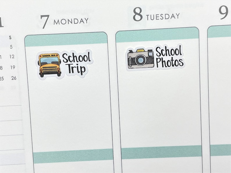 School Events Planner Stickers UK School Days School - Etsy UK