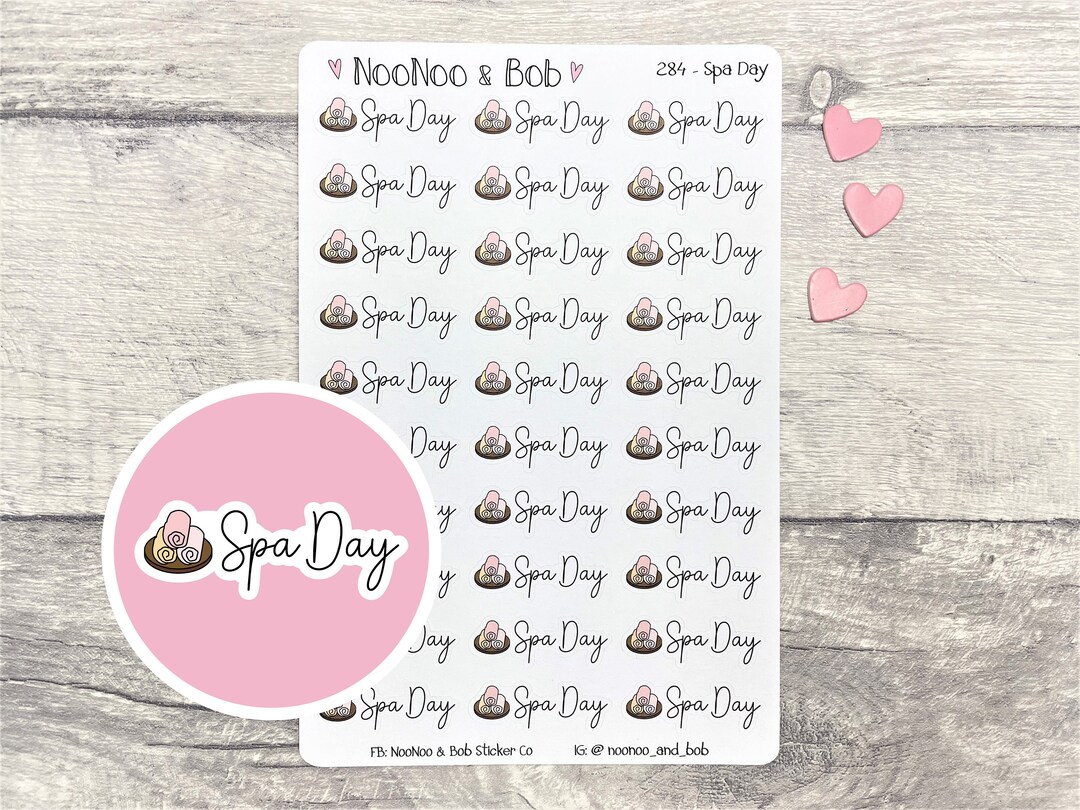 Spa Day Planner Stickers - Pamper Planner Stickers - Beauty Planner ...