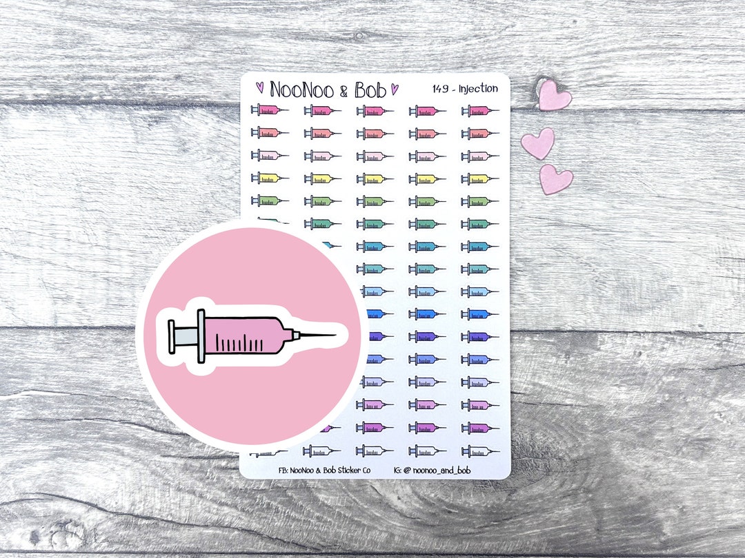 Syringe Planner Stickers - Injection Stickers - Shot Stickers - Medical ...