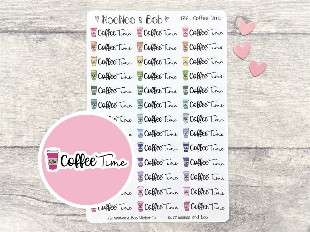 Coffee Time Planner Sticker - Kaffeepause - Coffee First - Header ...