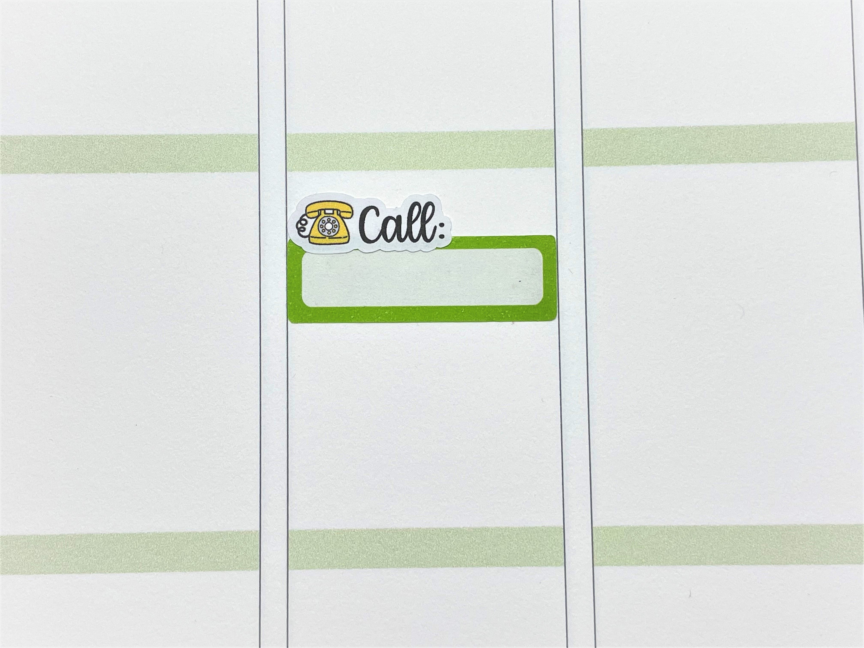 Call: Script Planner Stickers Phone Planner Stickers Work - Etsy UK