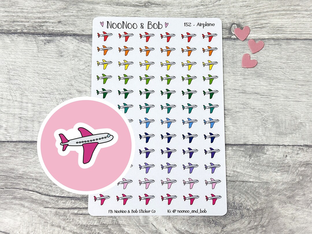 Airplane Icon Planner Stickers - Vacation Planner Stickers - Travel ...