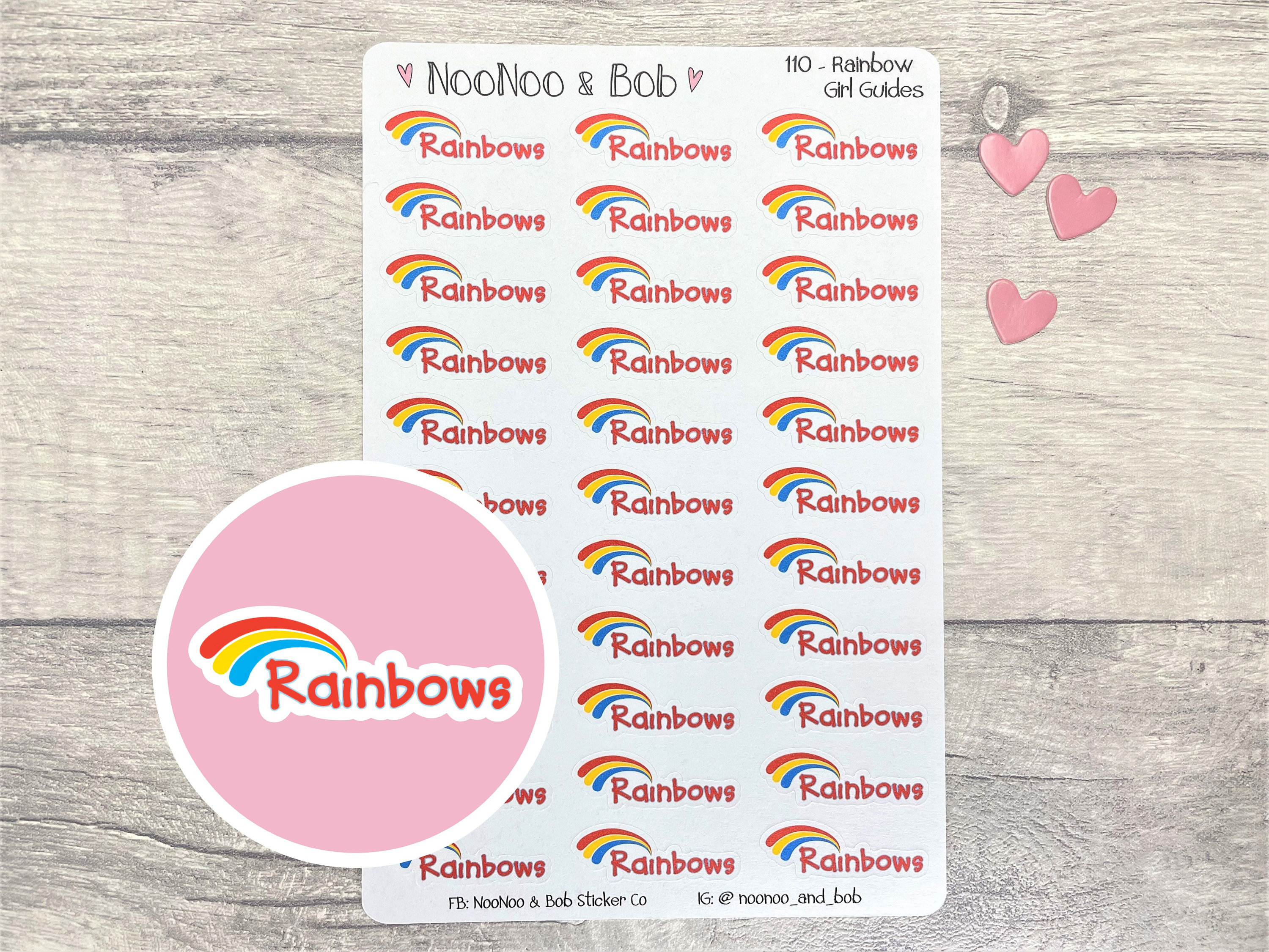 Rainbows Girl Guide Planner Stickers Girl Guiding Group - Etsy UK