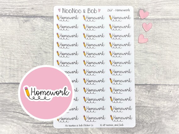 Homework Planner Stickers School Planner Stickers College - Etsy Australia