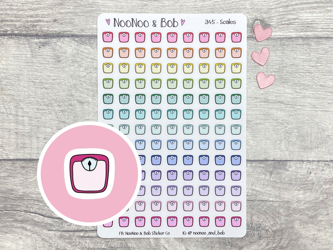 Weight Scales Icon Planner Stickers - Weight Tracker - Diet Stickers ...