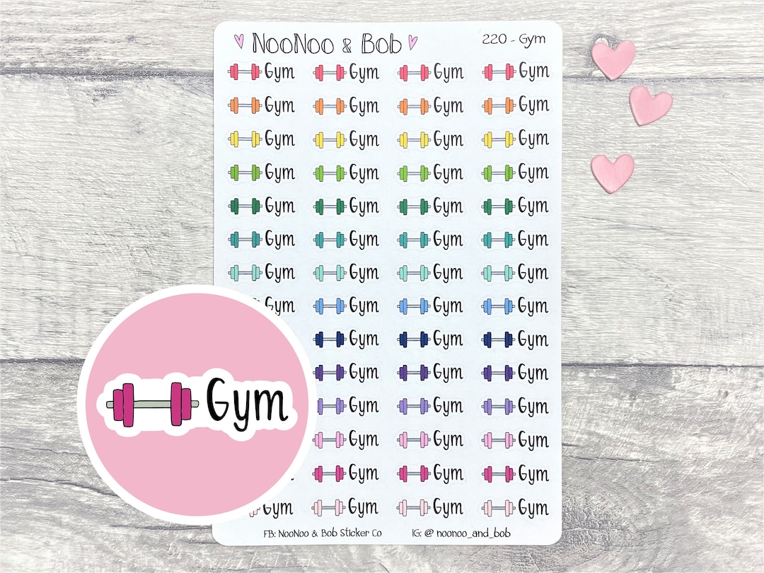 Gym Planner Stickers - Workout Stickers - Fitness Planner Stickers ...