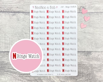 TV Television Show Binge Watching Planner Stickers Beatrice the Bunny ...
