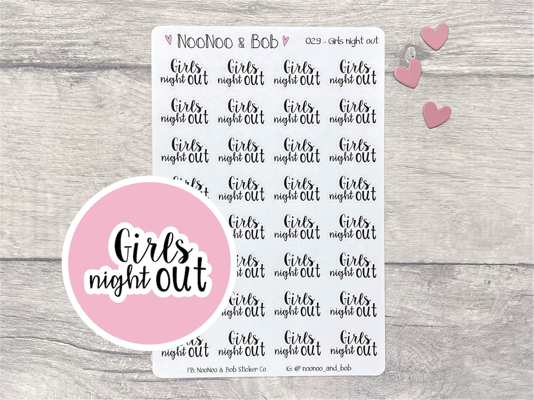 Girls Night Out Sticker - Night Out Sticker - Header Sticker ...