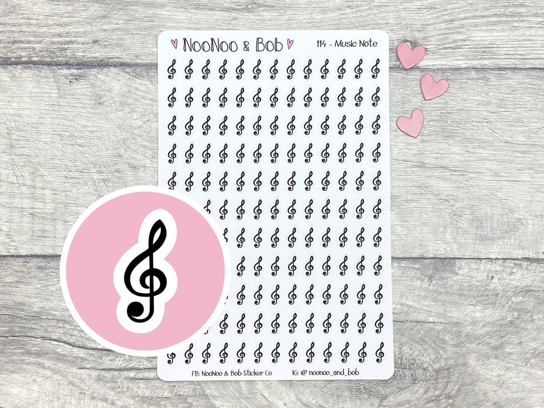 Music Note Planner Stickers Music Class Planner Stickers Musical Note ...