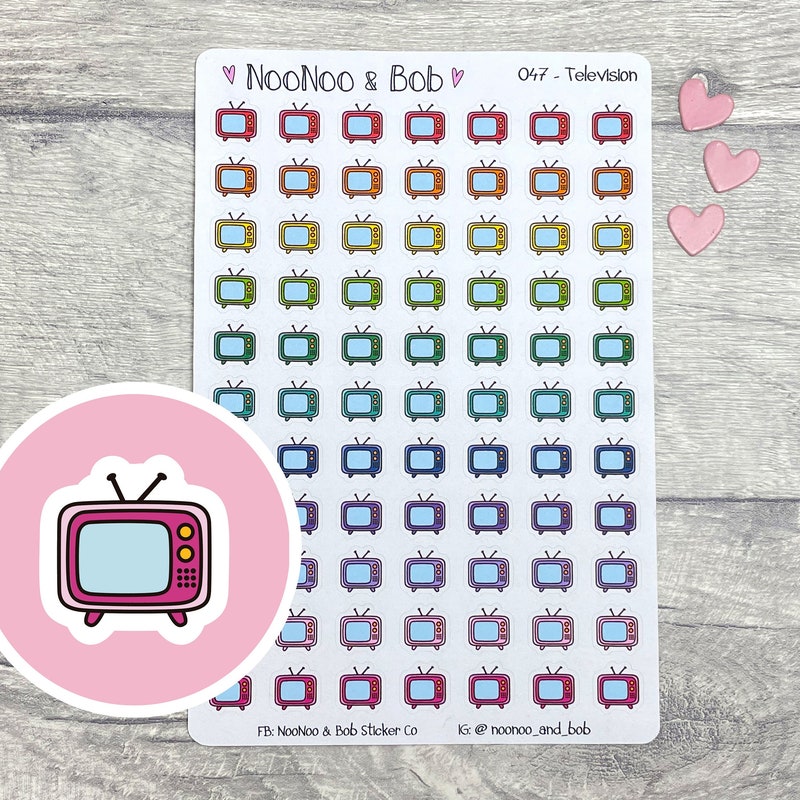 Television Stickers - Etsy
