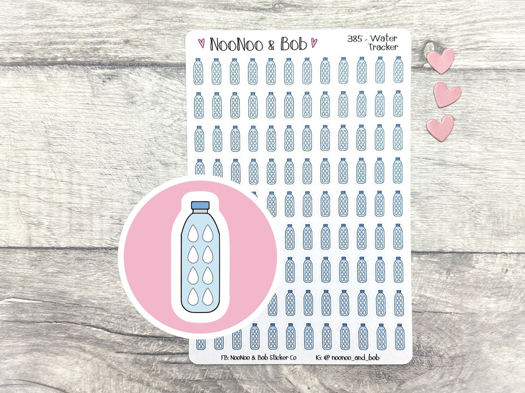 Water Tracker Planner Stickers - Hydration Tracker Stickers - Water ...