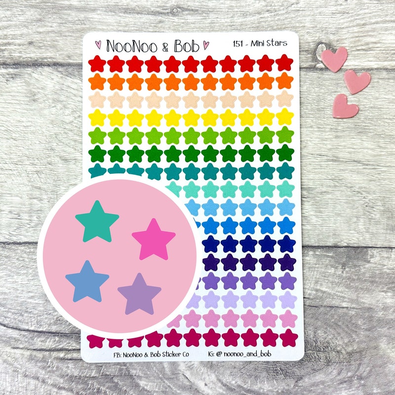 Mini Stickers Star - Etsy UK