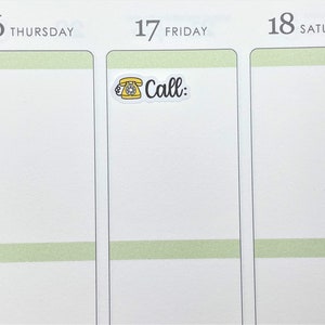 Call: Script Planner Stickers - Phone Planner Stickers - Work Planner ...