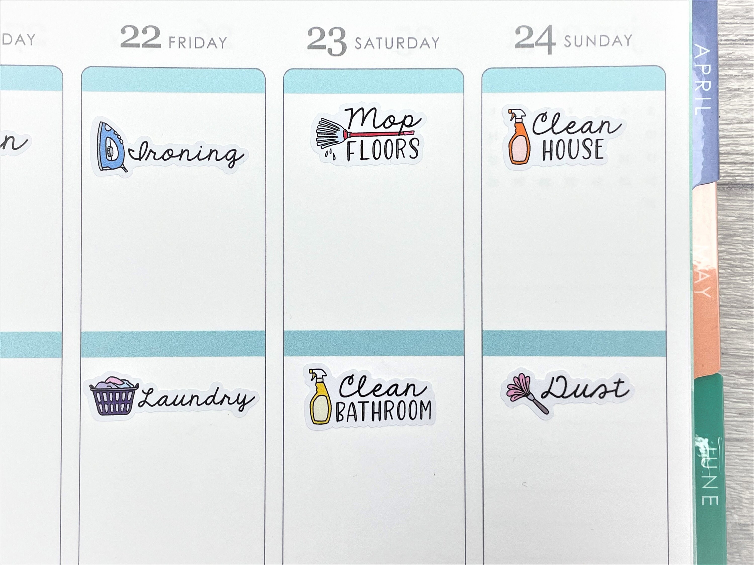 Dust Planner Stickers Dusting Planner Stickers Cleaning - Etsy UK