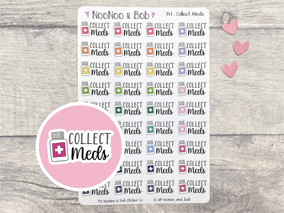 Collect Meds Script Planner Stickers Medication Stickers Medication ...