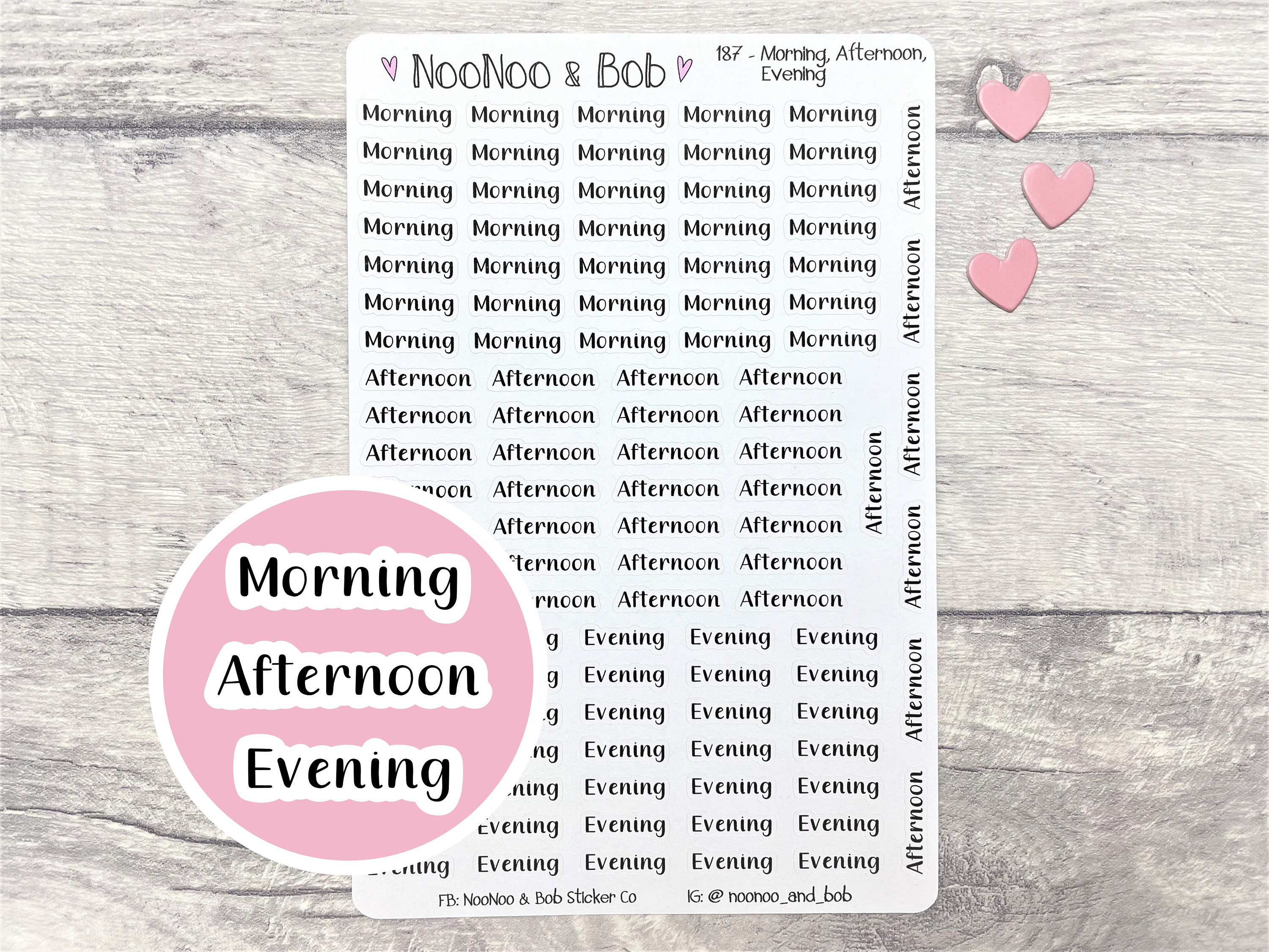 Morning, Afternoon, Evening Planner Stickers - Day Separation Stickers ...