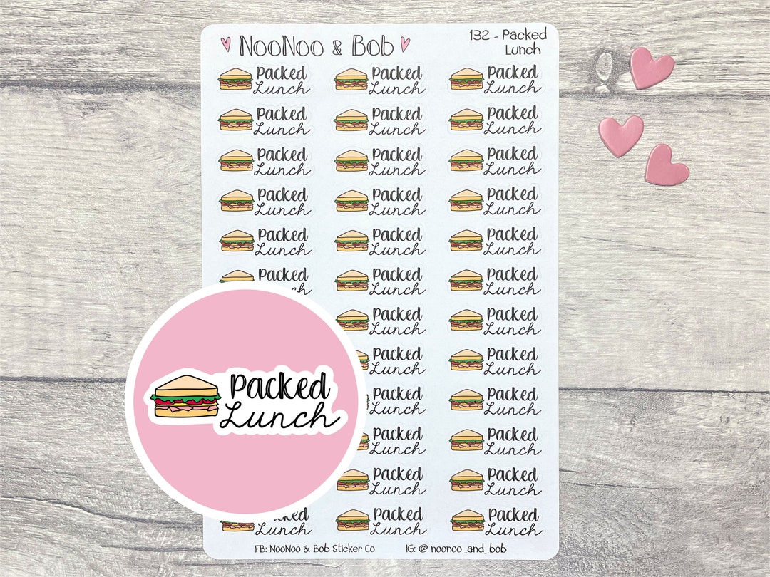Packed Lunch Script Planner Stickers School Planner Stickers Functional ...