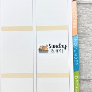 Sunday Roast Script Planner Stickers - Roast Dinner Planner Stickers ...