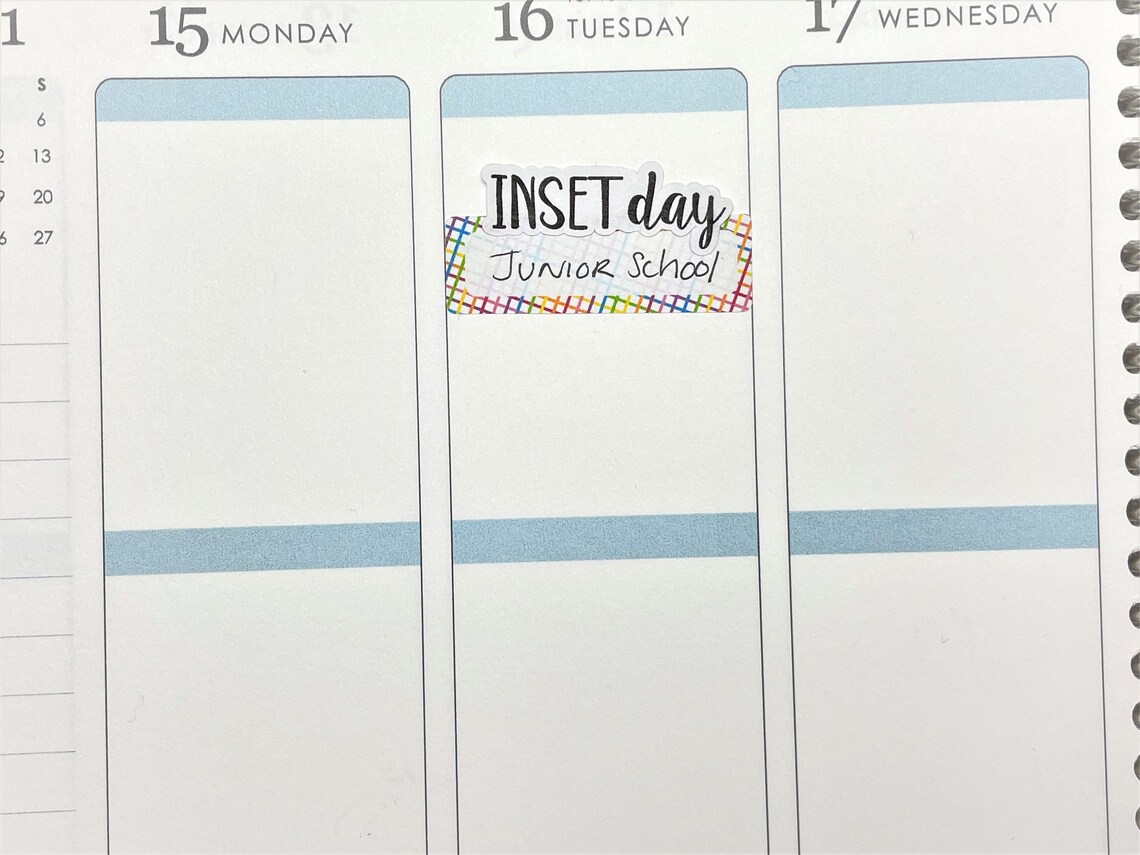 INSET Day Planner Stickers - UK School Stickers - No School Stickers ...